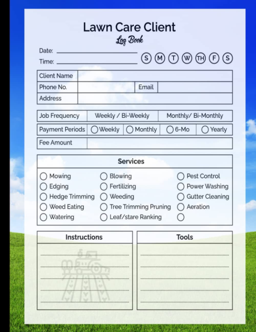 Lawn Care Client Log Book: Lawn Care Client Log Book: Lawn Mowing And ...