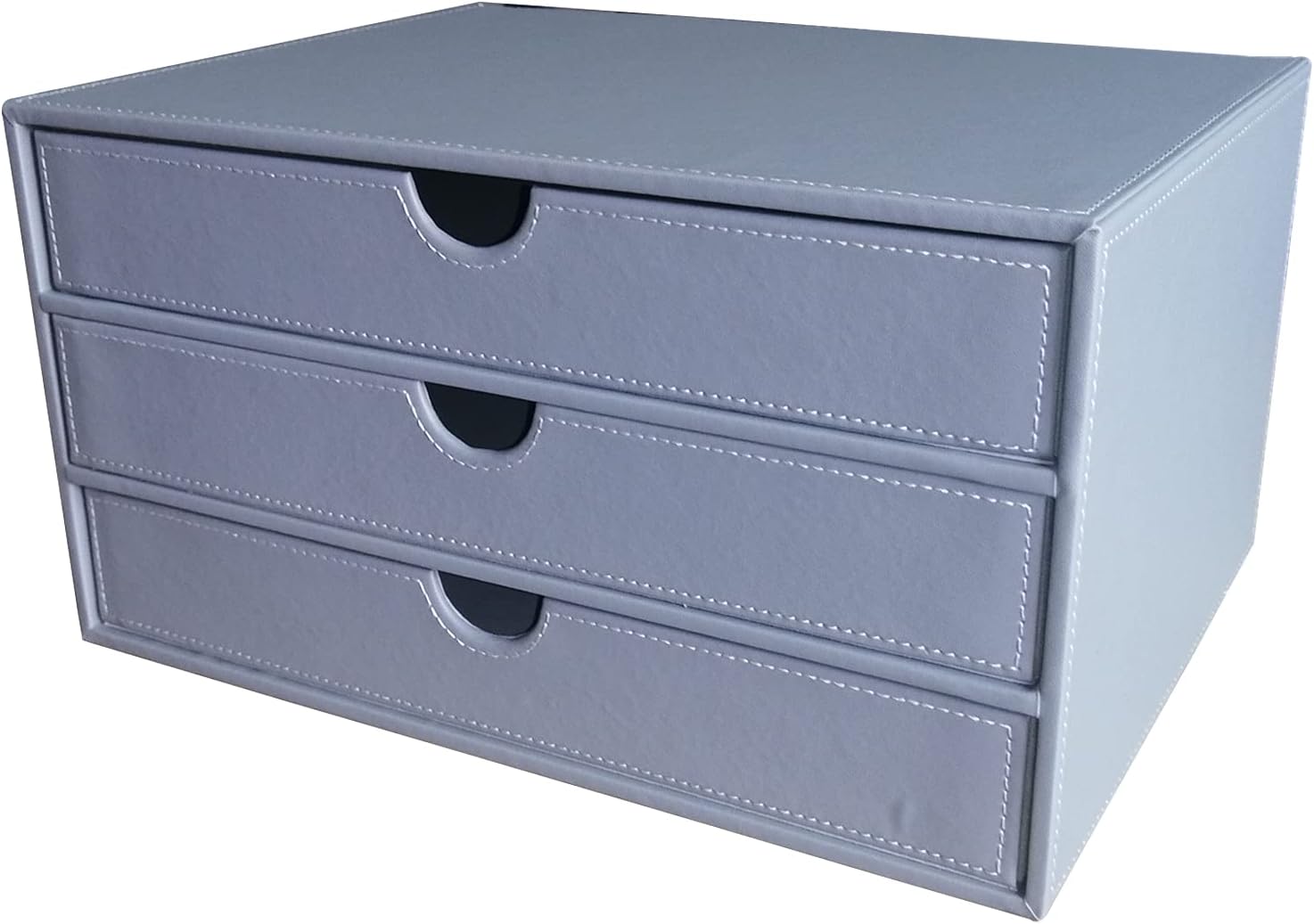 Amazon.com: PU Leather Wooden Organizer File Cabinet Office Supplies ...