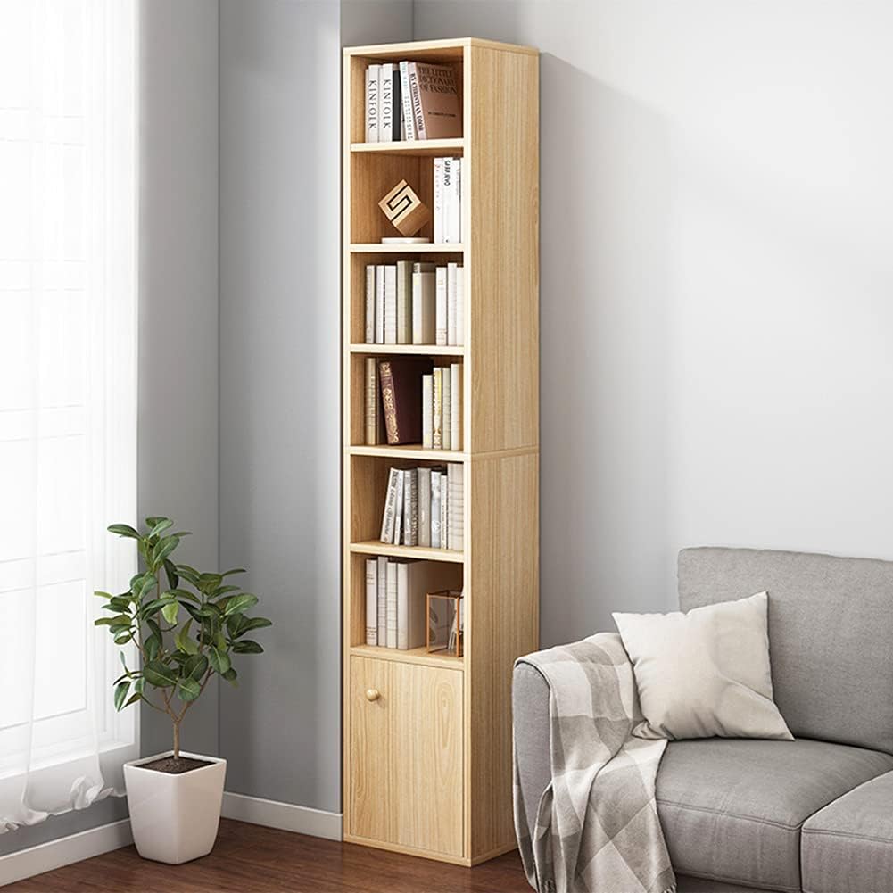 Amazon.com: IOTXY Narrow Corner Bookcase with Storage - 72.6" Tall ...