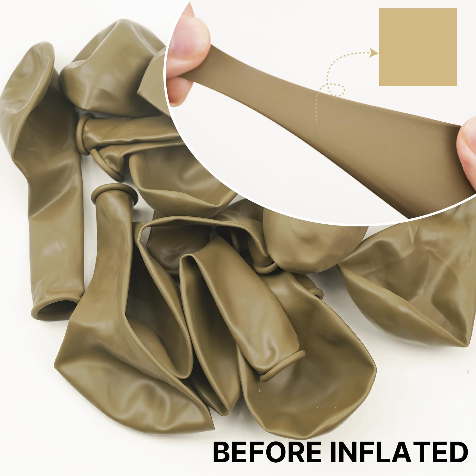 Snapklik.com : Tan Balloons 140 Pcs Different Sizes Of 18 12 10 5 Inch ...