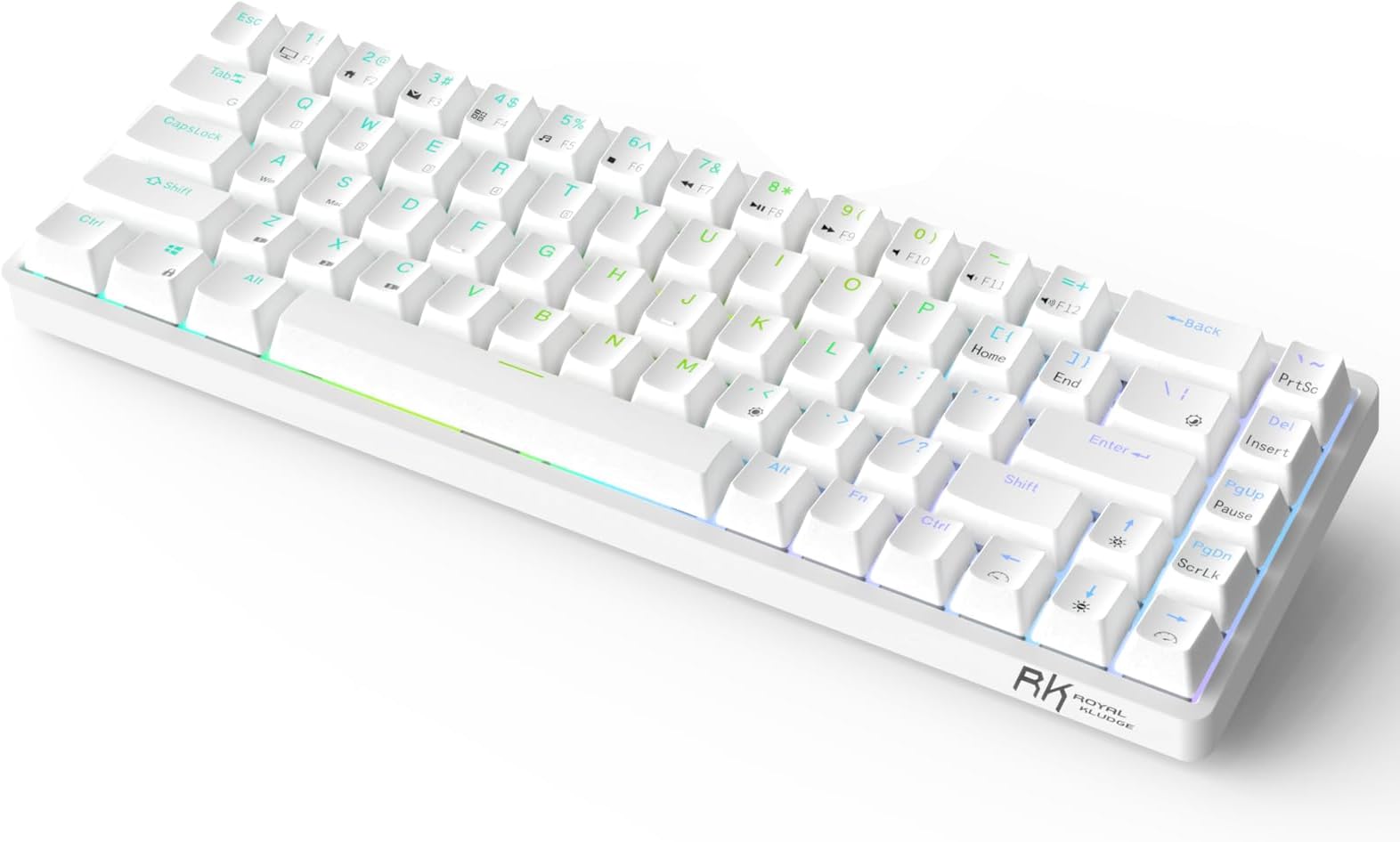RK ROYAL KLUDGE H81 Hot Swappable Mechanical Keyboard, Triple Mode 2 ...