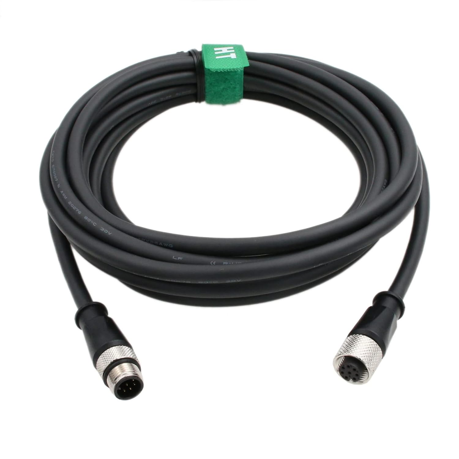HangTon M12 A-Coded 8 pin Female to 8 pin Male Cable for Cognex in ...