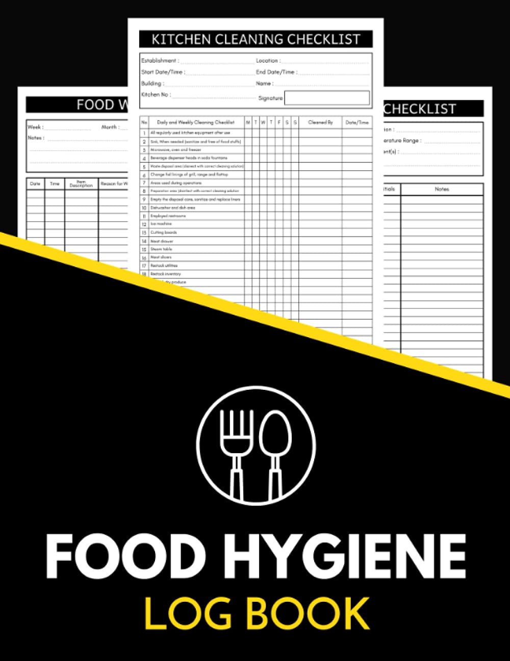 Buy Food Hygiene Log Book: Food Record Book Including Food Temperature ...