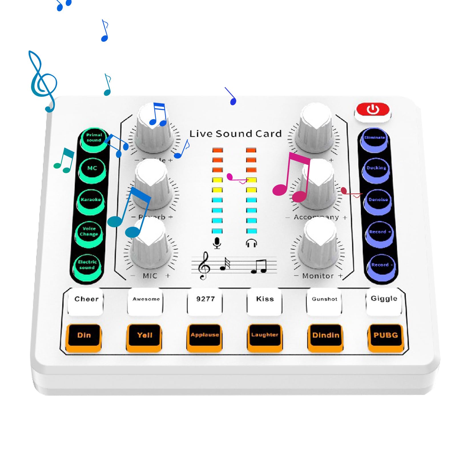 Amazon.com: Sound Board Mixer, Noise Reduction Streaming Audio Mixer ...