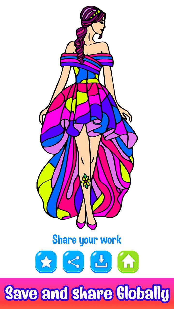 Aplicación Fashion Color by Number - Girls Paint + Glitter + Crayon ...