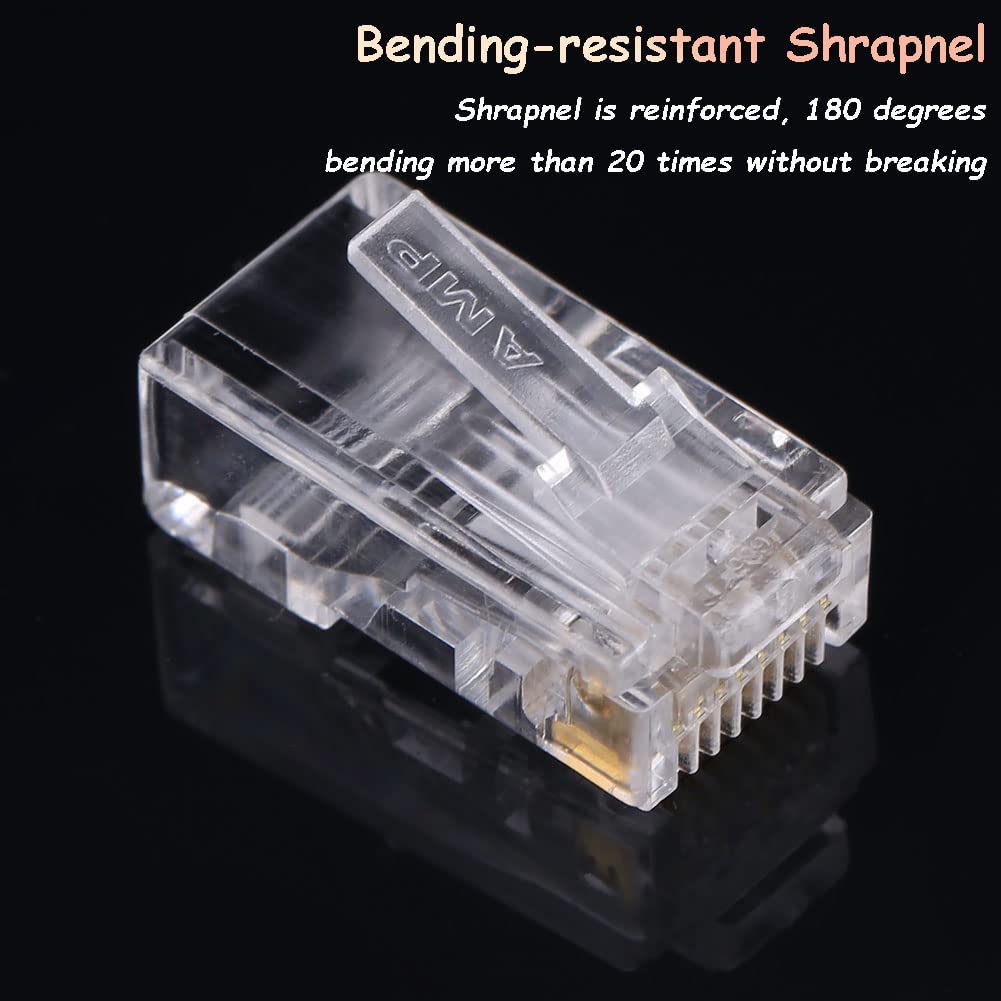 Buy Diyeeni 100 PCS Cat6a Connectors, RJ45 Cat6 Pass Through Connectors ...