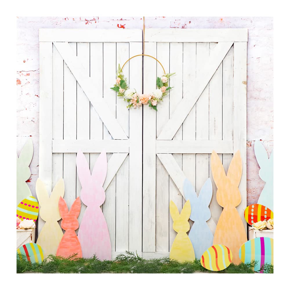 Kate 8x8ft Happy Easter Day Photography Backdrops Brick Wall Wooden ...