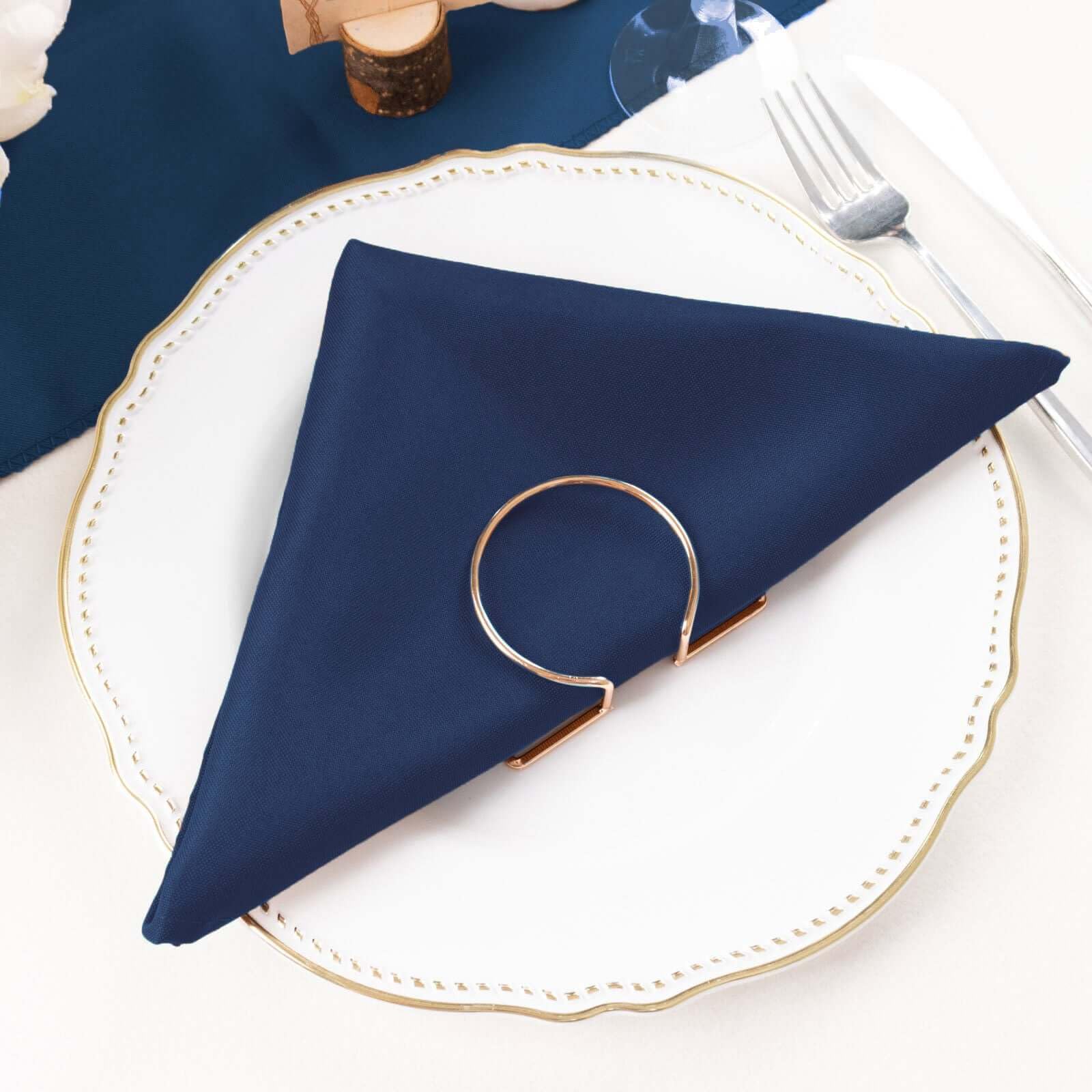 Amazon.com: Efavormart Cloth Napkins Set of 100, 20x20 Inch Navy Blue ...