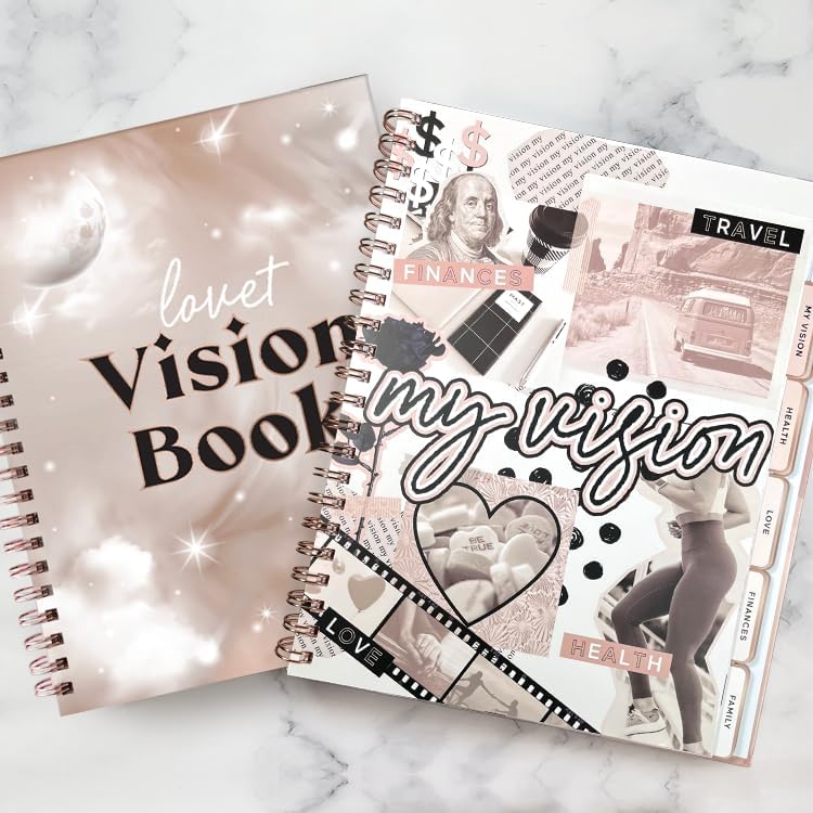 Vision Board Book LUXE – Journal with Cutouts, Integrated Vision Boards ...