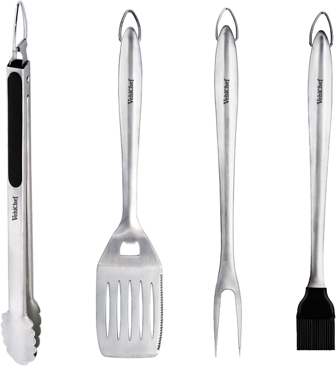 Amazon.com : Stainless Steel BBQ Grill Tool Set - Barbecue Accessories ...