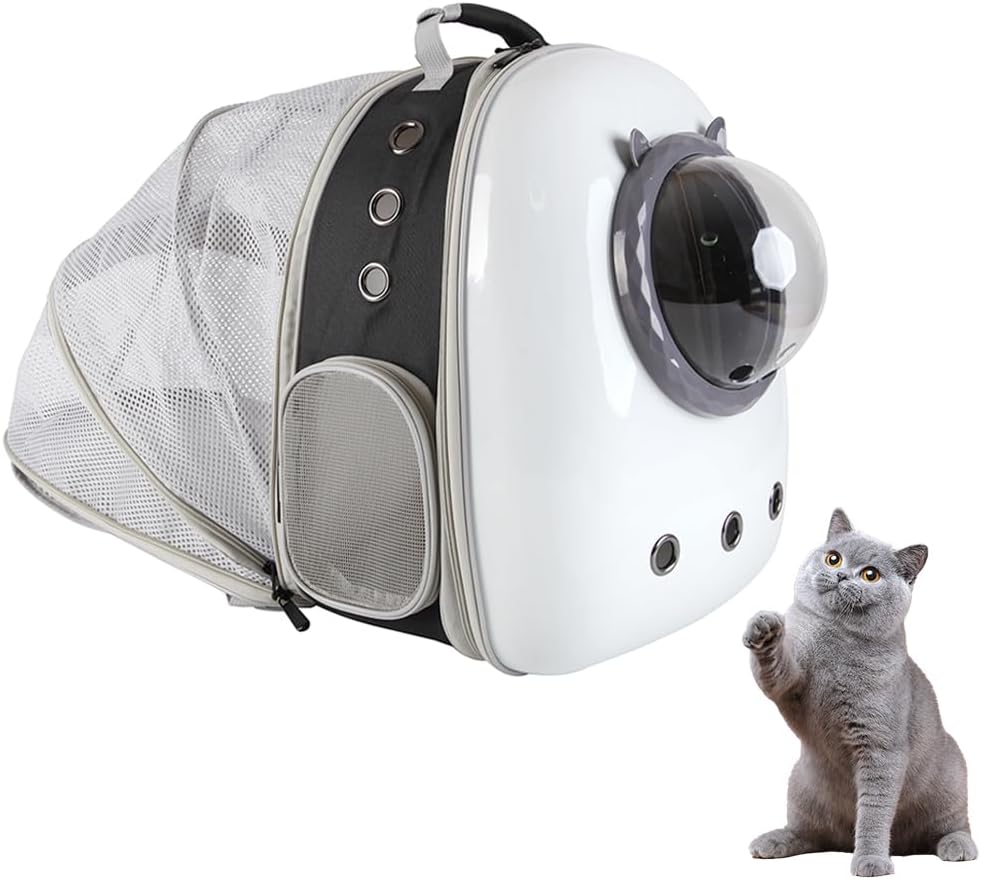 Amazon.com : Parhjiv Cat Backpack Carrier, Back Expandable Cat Bubble ...