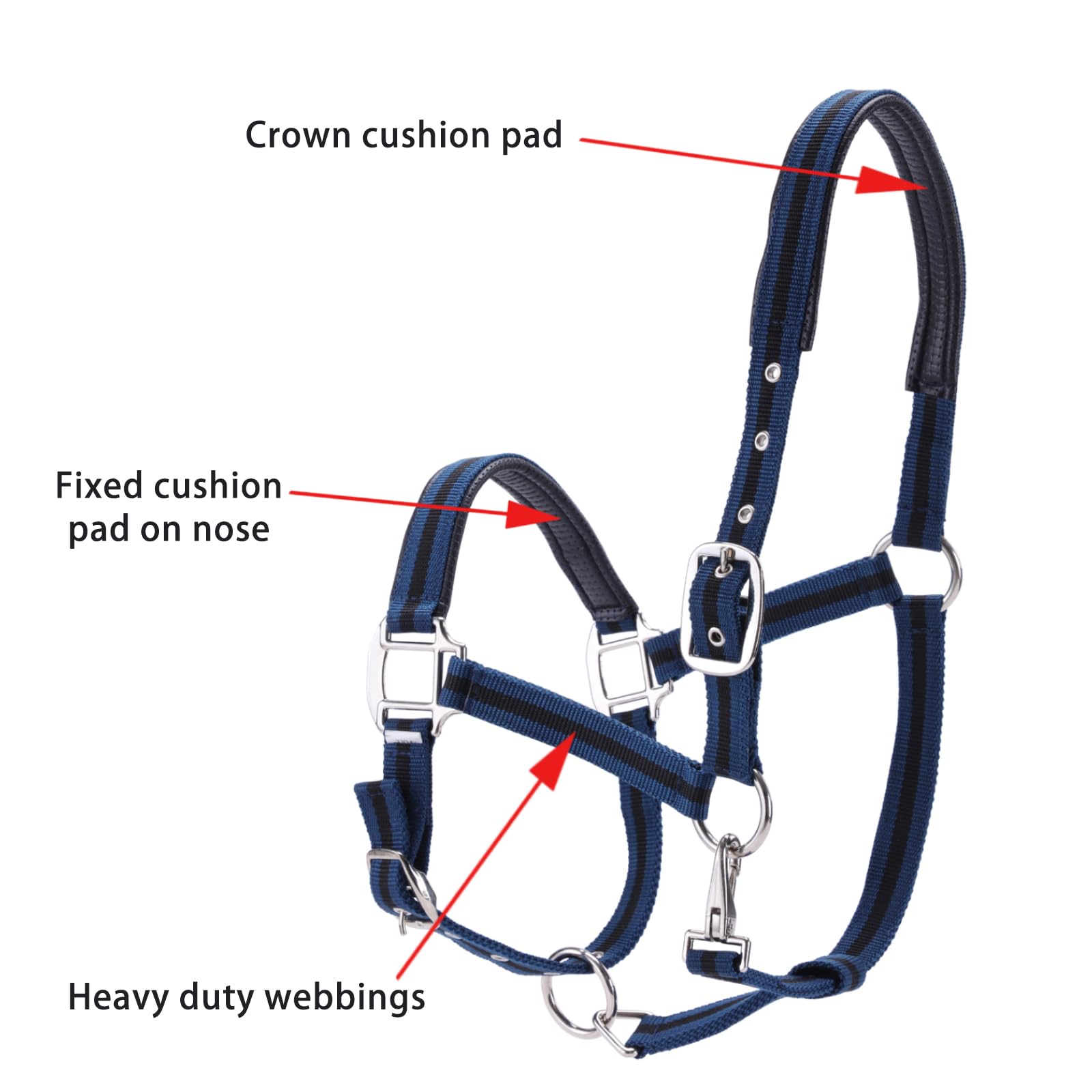 Snapklik.com : Gallopoff Adjustable Horse Halters - Heavy Duty Nylon ...