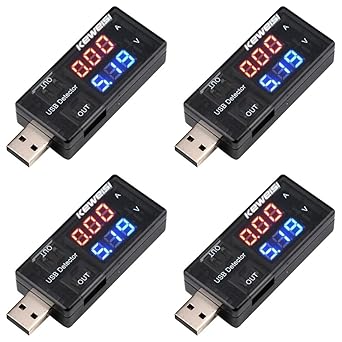 4PCS USB Power Meter, USB Current Meter, 3-9V 0-5A Voltage Tester ...