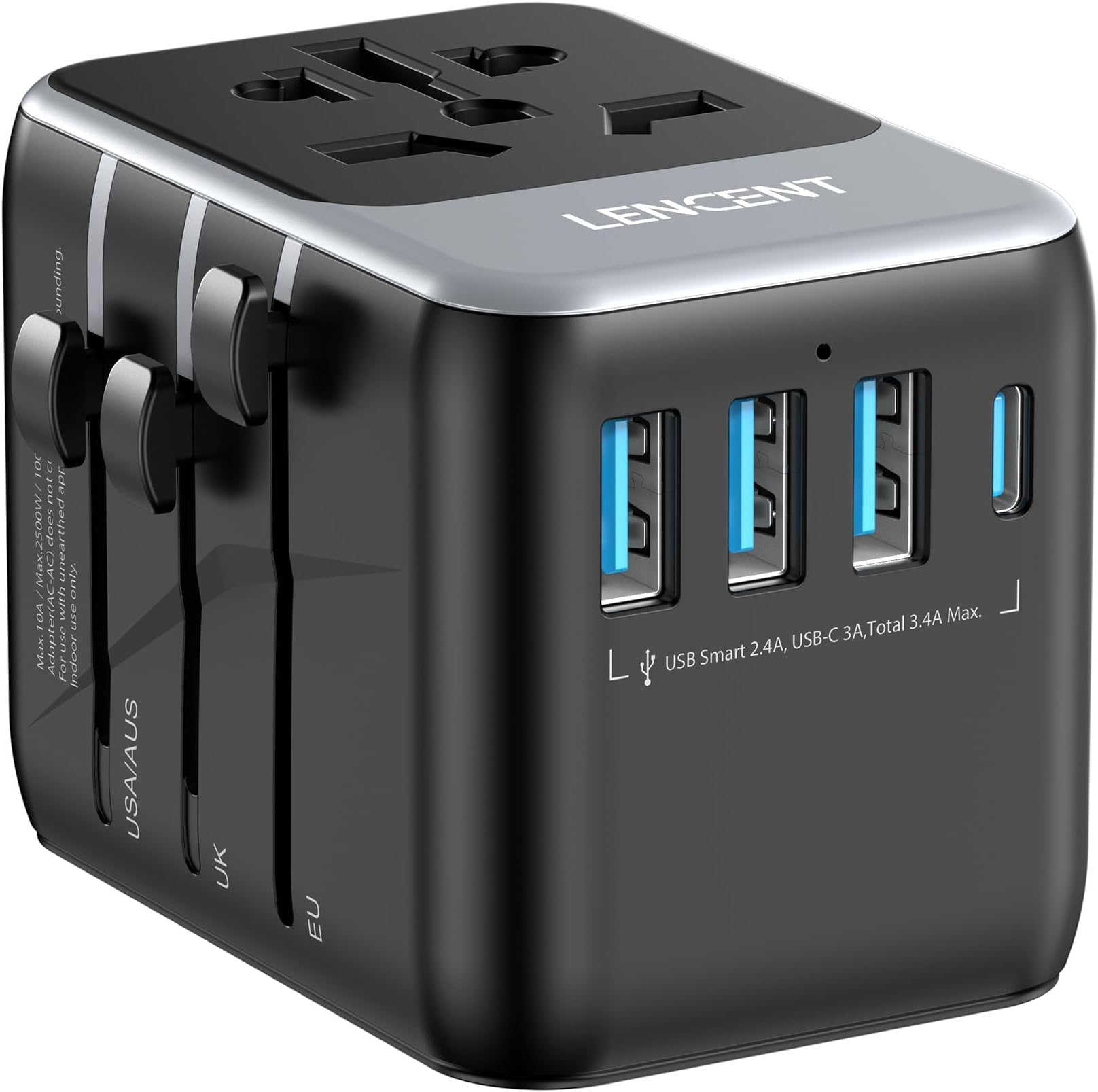 Universal Travel Adapter, Necomi 35W PD International Power Plug ...