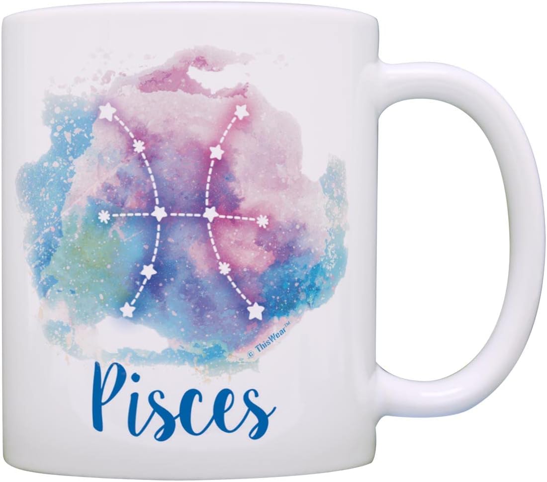 Amazon.com: Zodiac Gifts Pisces Zodiac Coffee Mug Pisces Cup Pisces ...