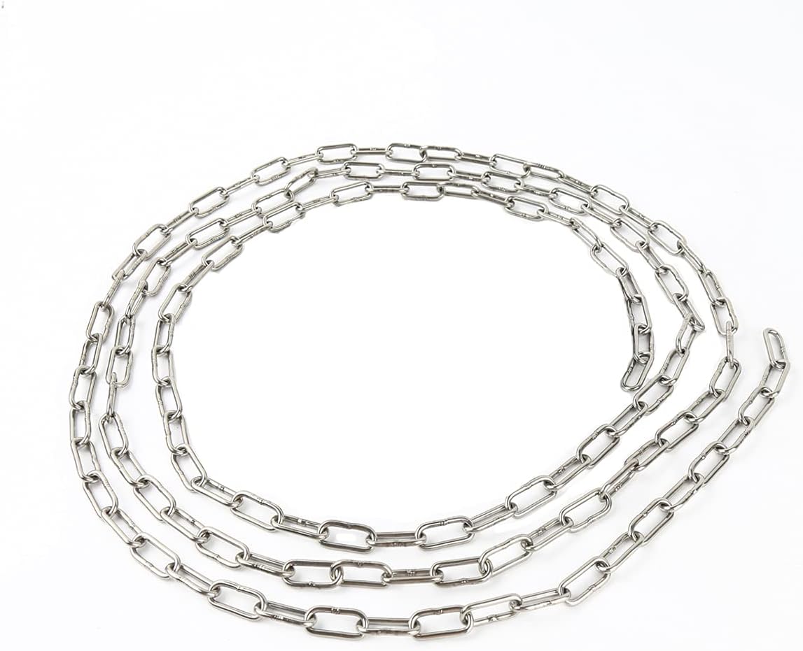 Bezavea 304 Stainless Steel Chain Strong Bright, 1.2mm 8M Heavy Duty ...