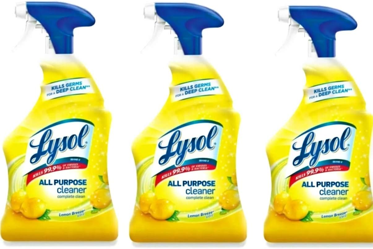 Amazon.com: Lysol All Purpose Cleaner Lemon Breeze 32 Ounce (Pack of 3 ...