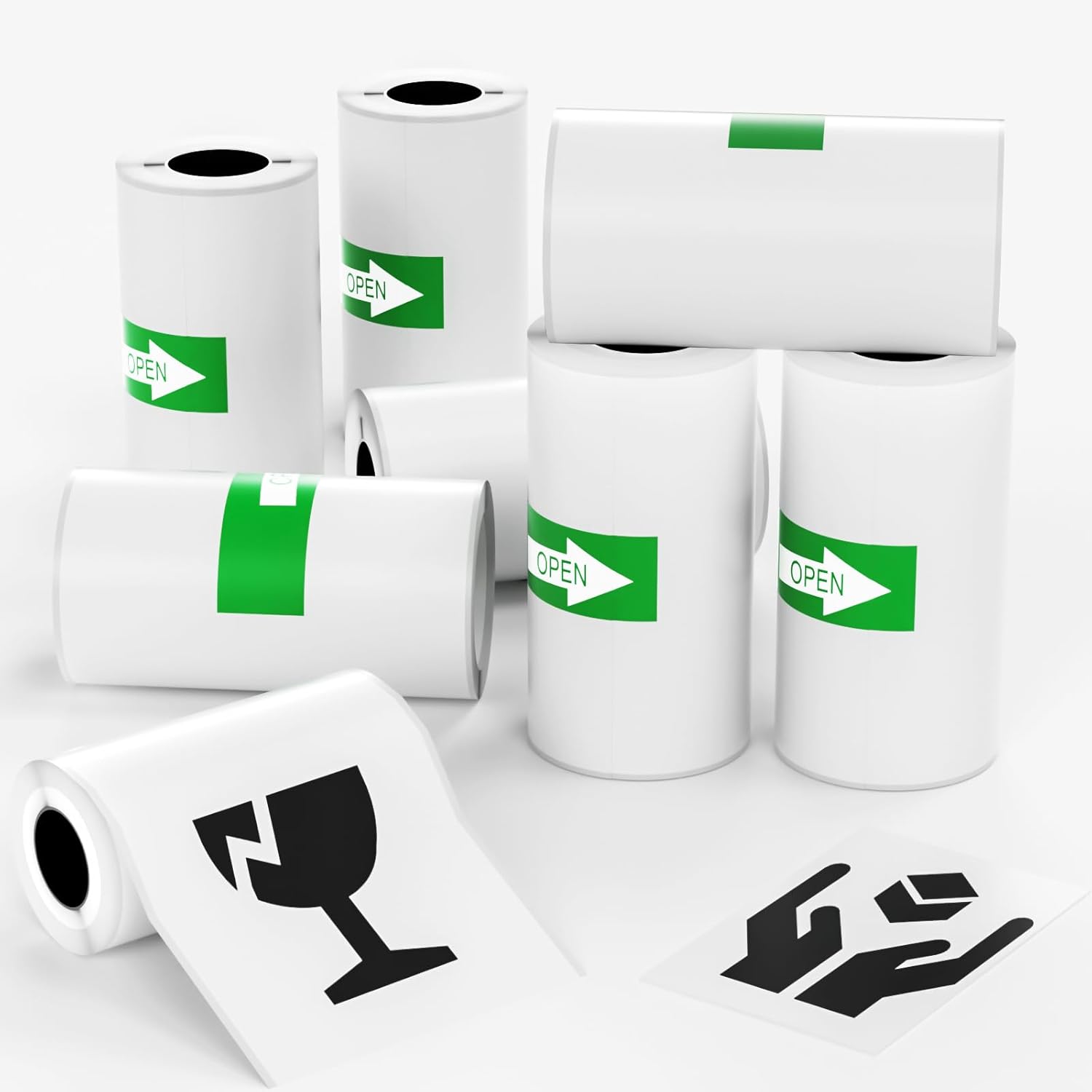 Amazon.com: lopevi Label Printing Paper - 8 Rolls of Label Continuous ...