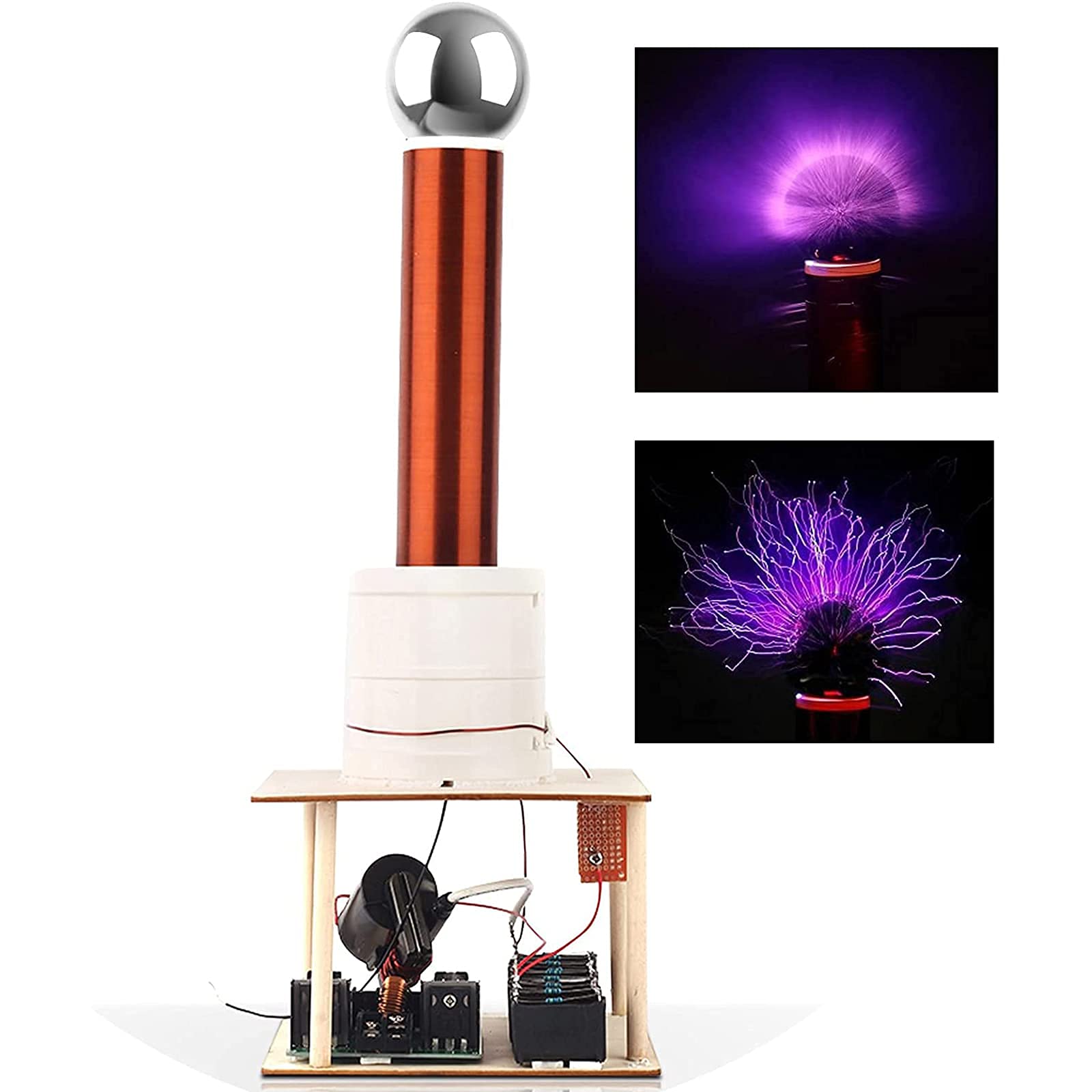 Buy AMYZ Tesla Lightning Artificial Coil,DC 12V Tesla Coil Desktop Toy ...
