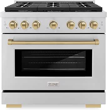 Amazon.com: ZLINE Autograph Edition 36 in. 5.2 cu. ft. Paramount Gas ...