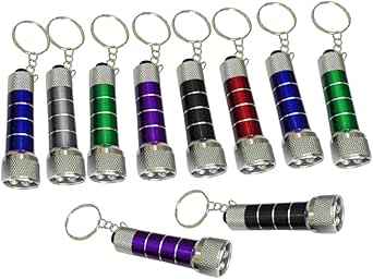 HOMSFOU 10pcs 5 Key Light Kids Flashlights Powerful Torch Key Ring ...