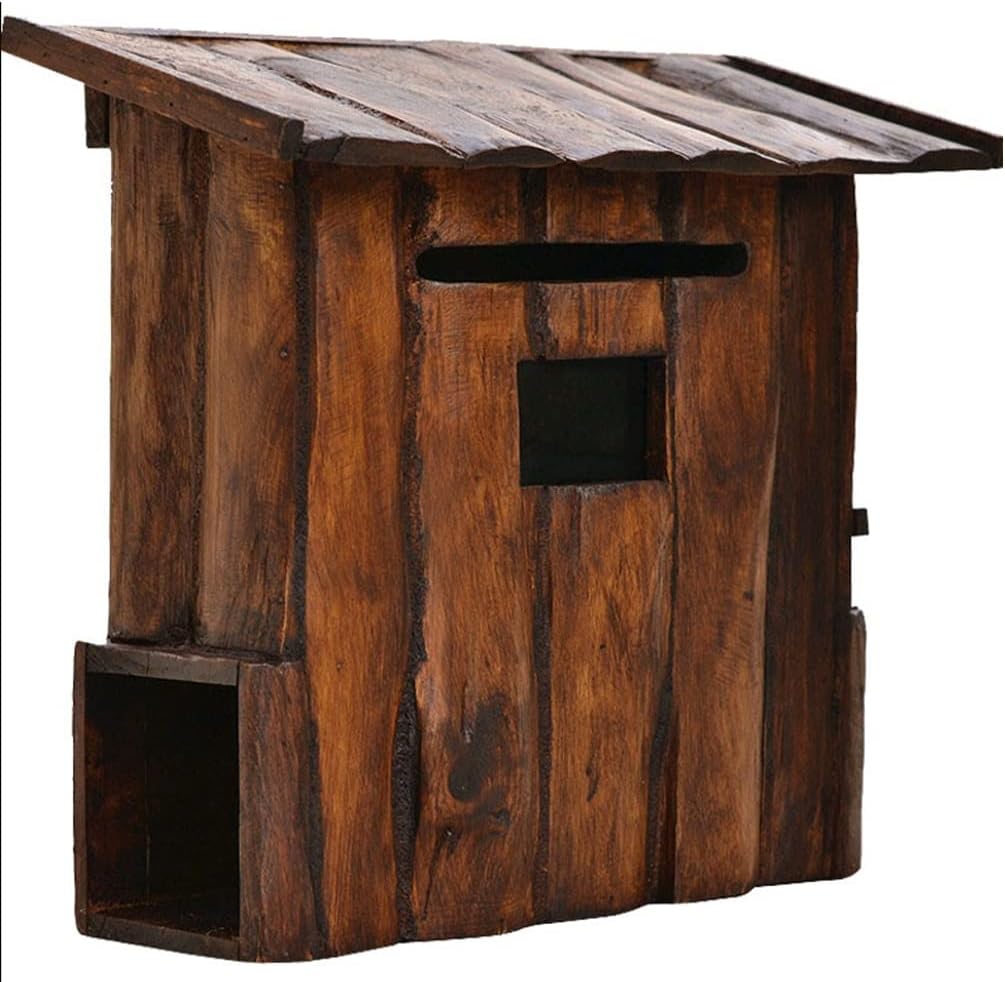 Wooden Villa Mailbox Home News Reporting Suggestion Box Rainproof ...