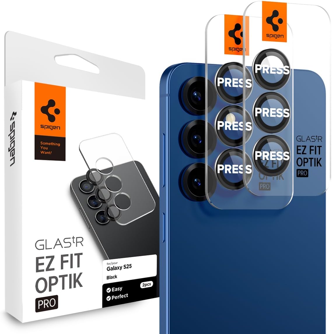 Spigen Glas.tR EZ Fit Optik Pro Tempered Glass Camera Lens Protector ...