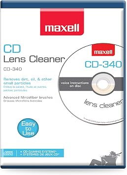 Amazon.com: Maxell – Pro 190048 CD-340 Laser Lens Cleaner - Safe ...