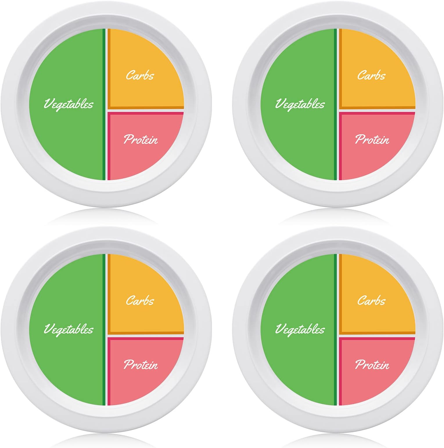 Amazon.com | Eaasty 4 Pcs Bariatric Plates for Portion Control, 8.5 ...