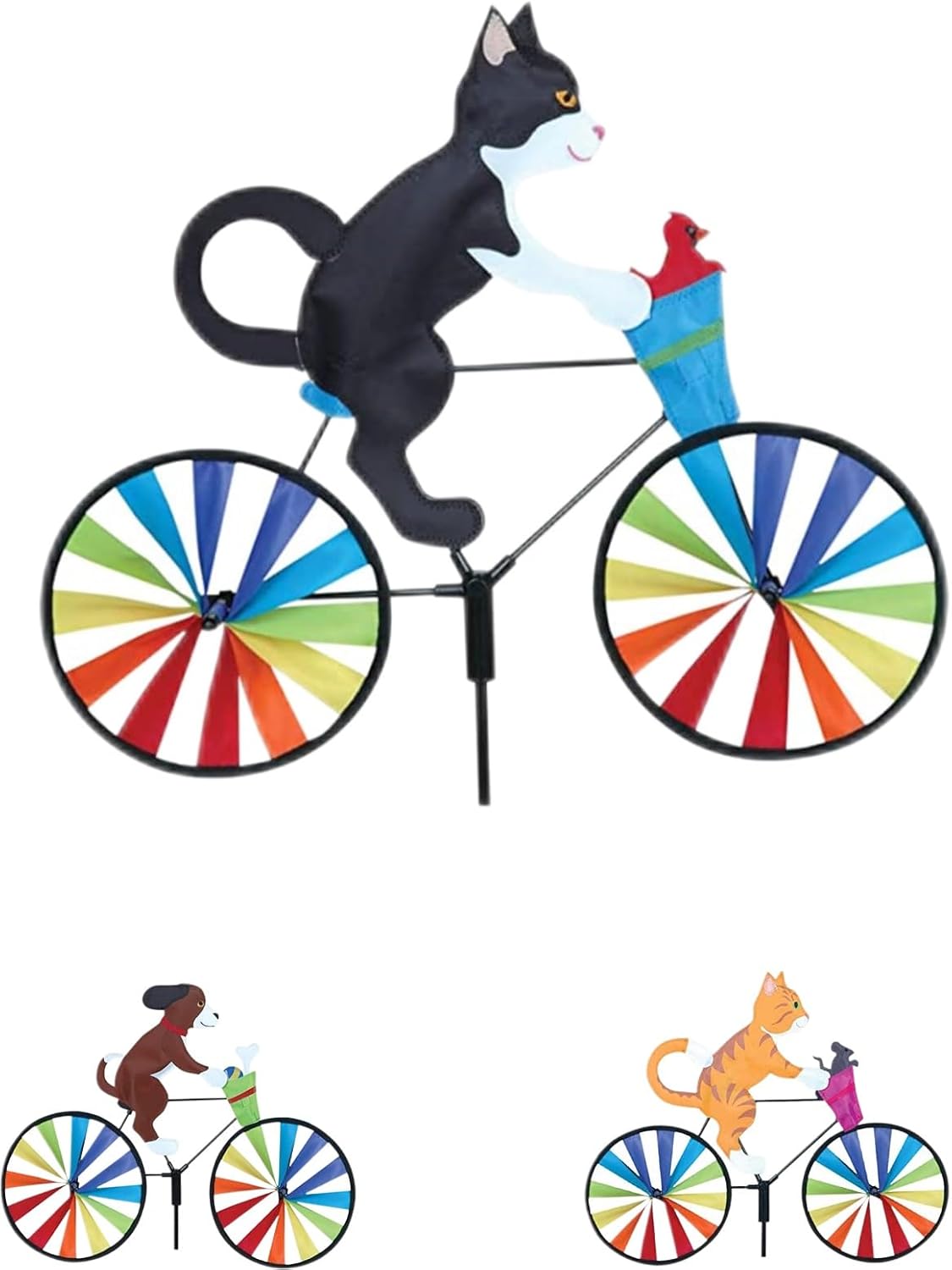 Amazon.com: FENGKUI Windmill for Yardr,cat Bicycle Wind Spinner,Lawn ...