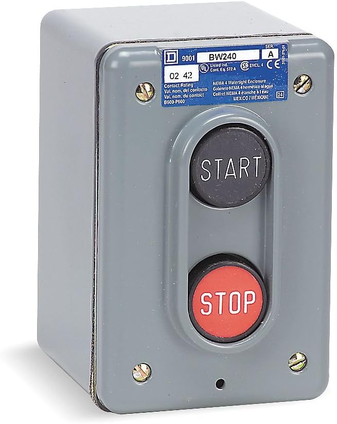 Amazon.com: Square D SQD9001BW240 SQ D 9001BW240 Control Station, Black ...