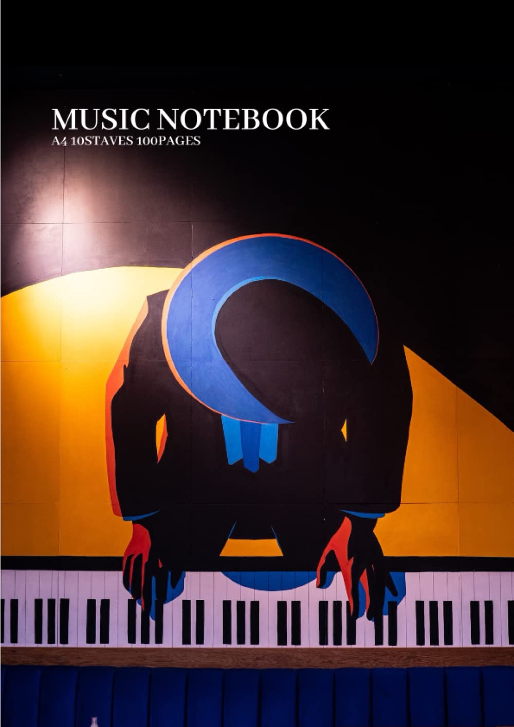 Amazon | MUSIC NOTEBOOK 音楽ノート 5線譜: A4サイズ 無地 5線譜 10段 100ページ ピアノアートフォト表紙 ...