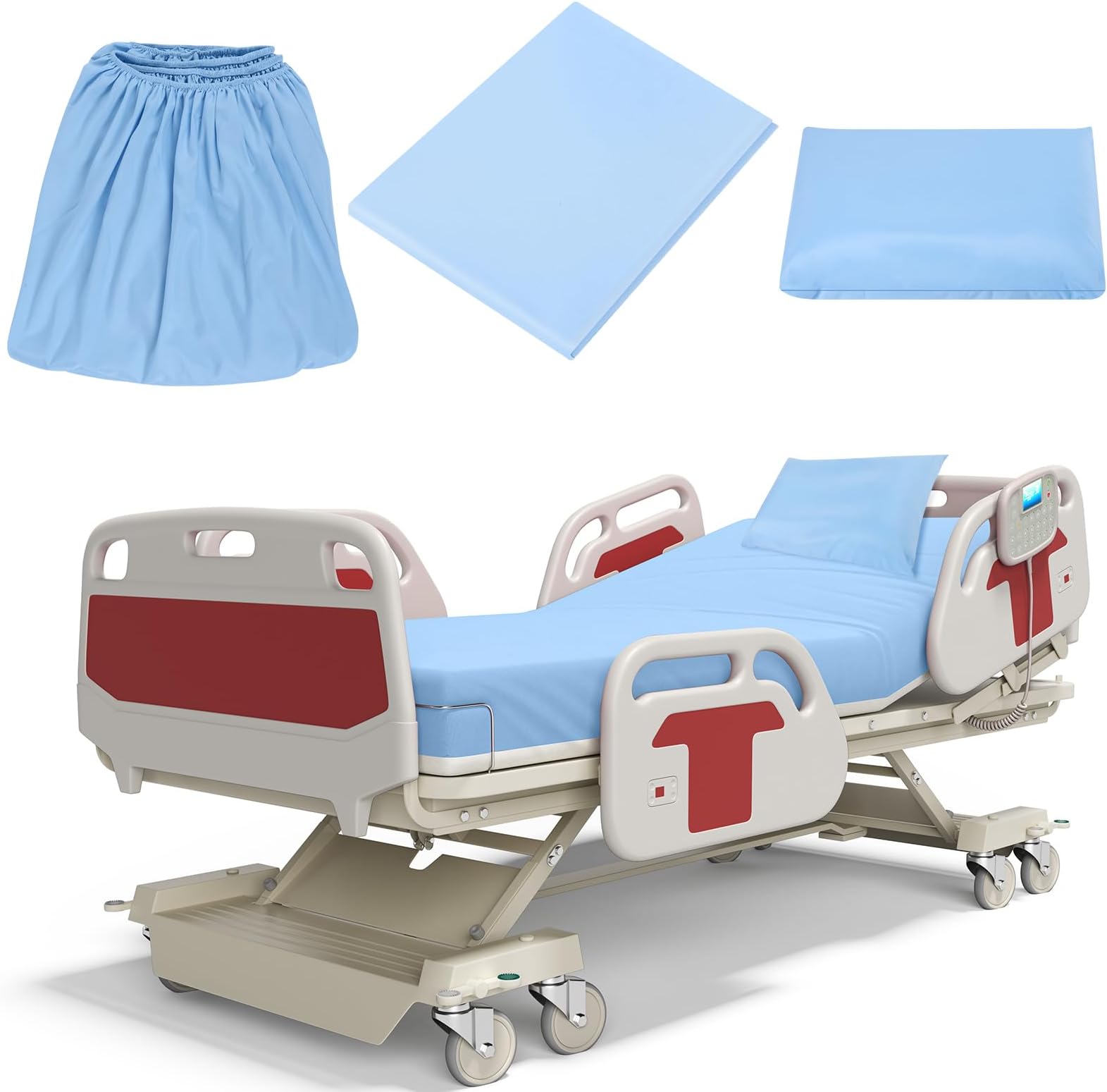 Amazon.com: Moukeren 6 Pcs Hospital Bed Sheet Set Fitted Hospital Bed ...