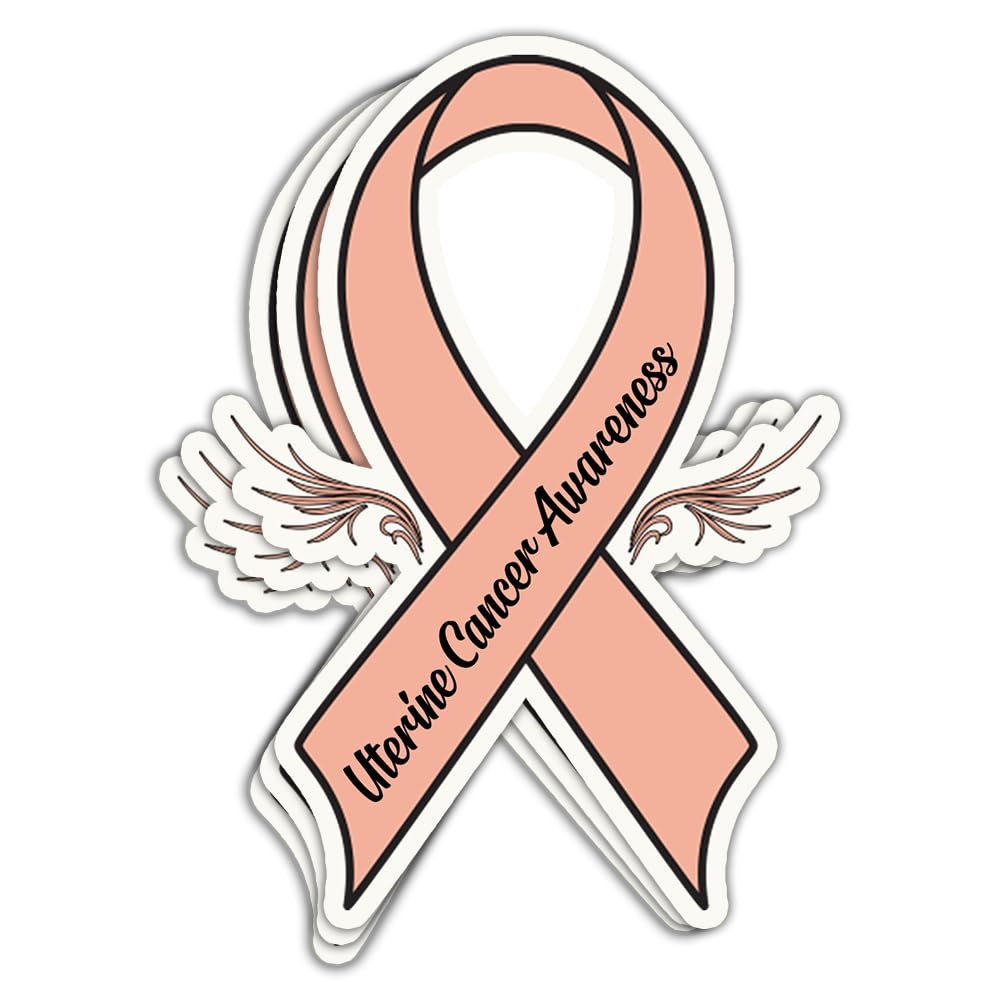 Uterine Cancer Ribbon Banner Uterine Cancer Awareness Realistic