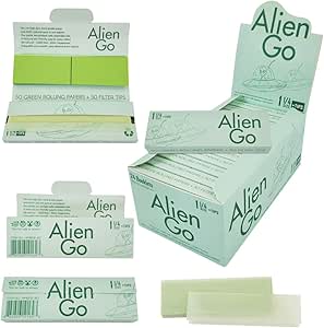 Amazon.com: Alien Go Green Rolling Papers & Filter TIps, 1 1/4sized ...