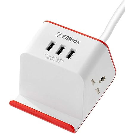 Buy EMBox Power Socket Cube Design Extension Cord with USB Port and ...
