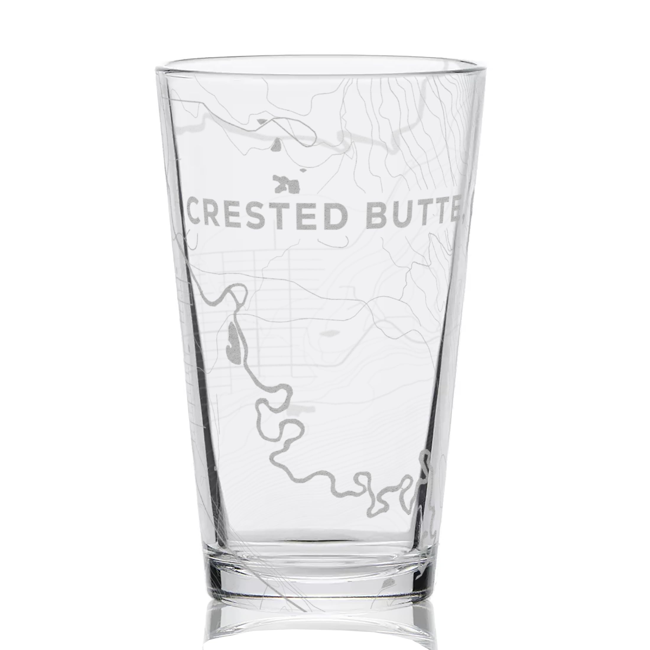 Snapklik.com : CRESTED BUTTE COLORADO Engraved 16oz City Street Map ...