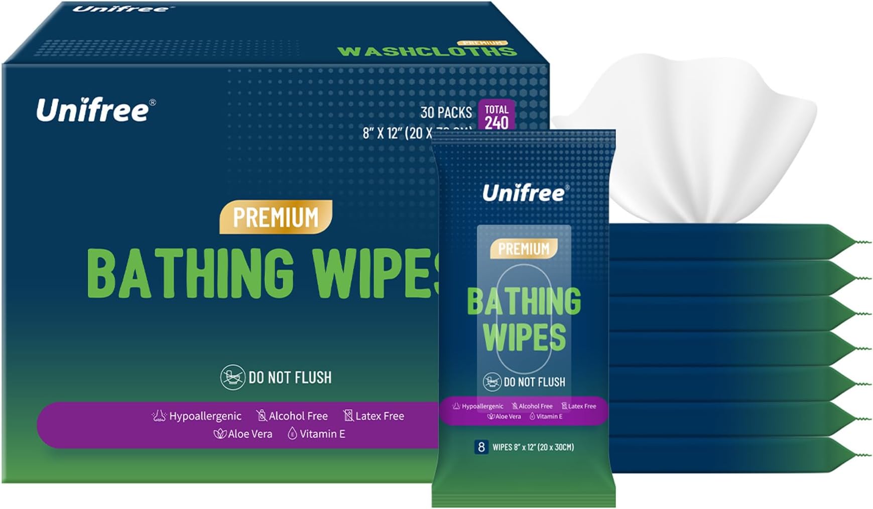 Amazon.com: Extra Large Bath Wipes for Adults Bathing No Rinse - 40 ...