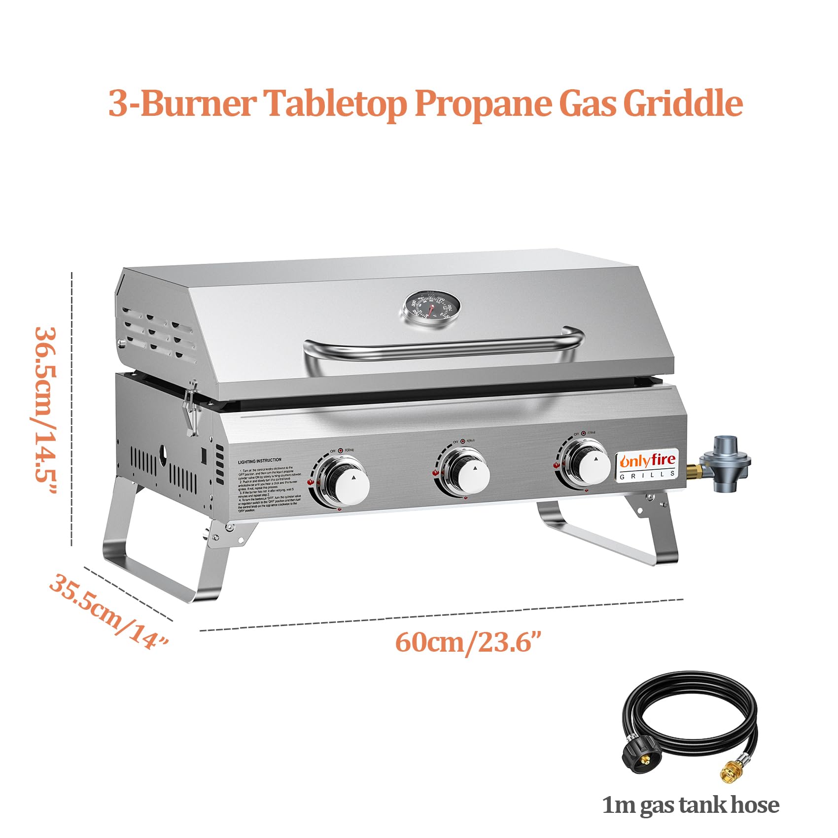 Snapklik.com : ONLYFIRE GRILLS Tabletop Gas Griddle