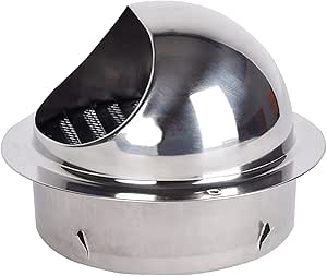 Amazon.com - Wall-Mountable 304 Stainless Steel Round Bull-Nose Vent ...