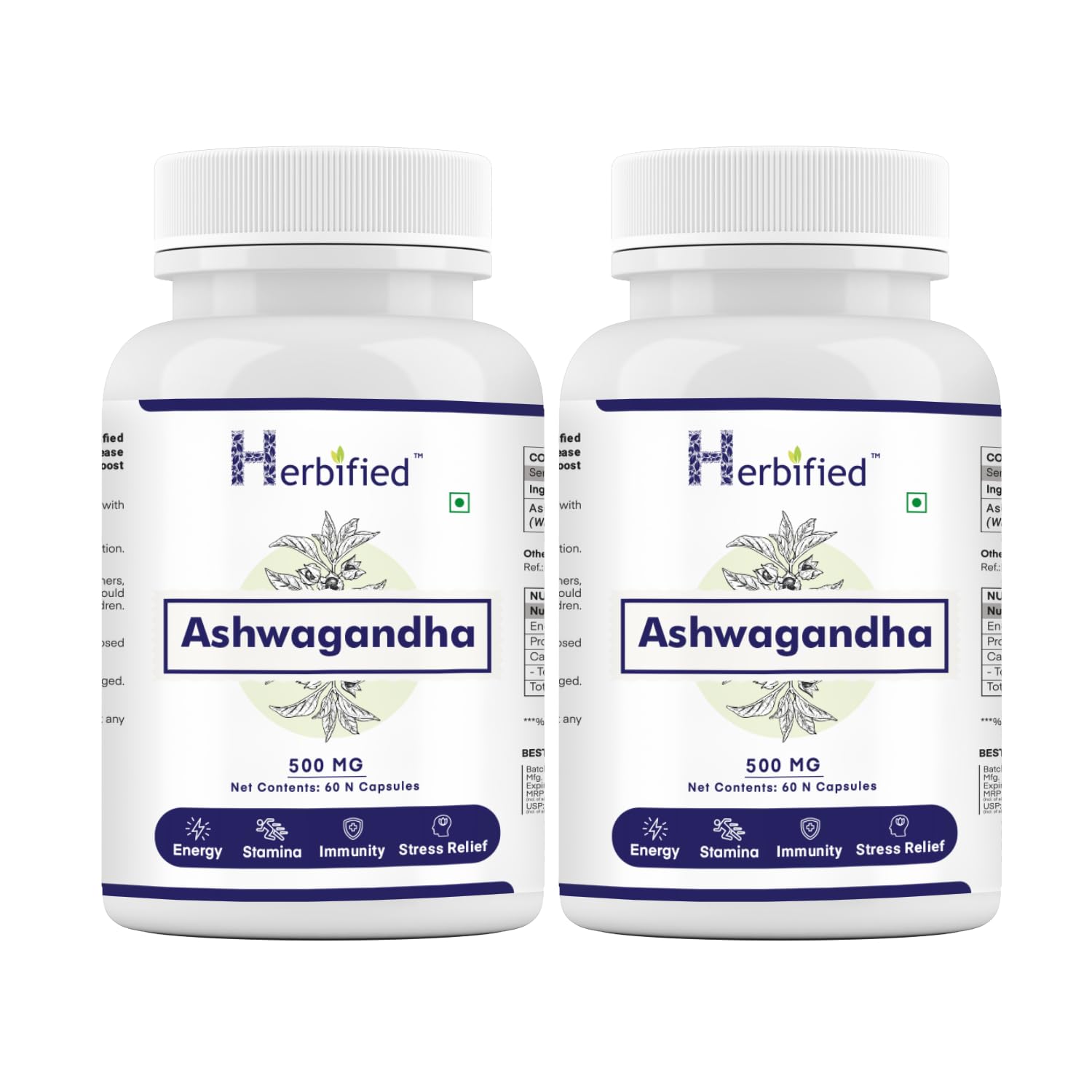 Herbified Ashwagandha Pure Extract | 100% Natural Ashwagandha Capsules ...