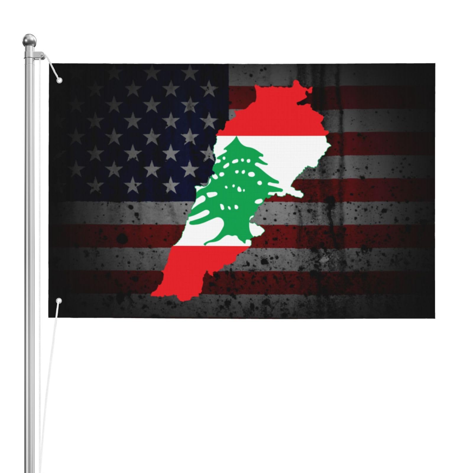 Lebanon Map Flag