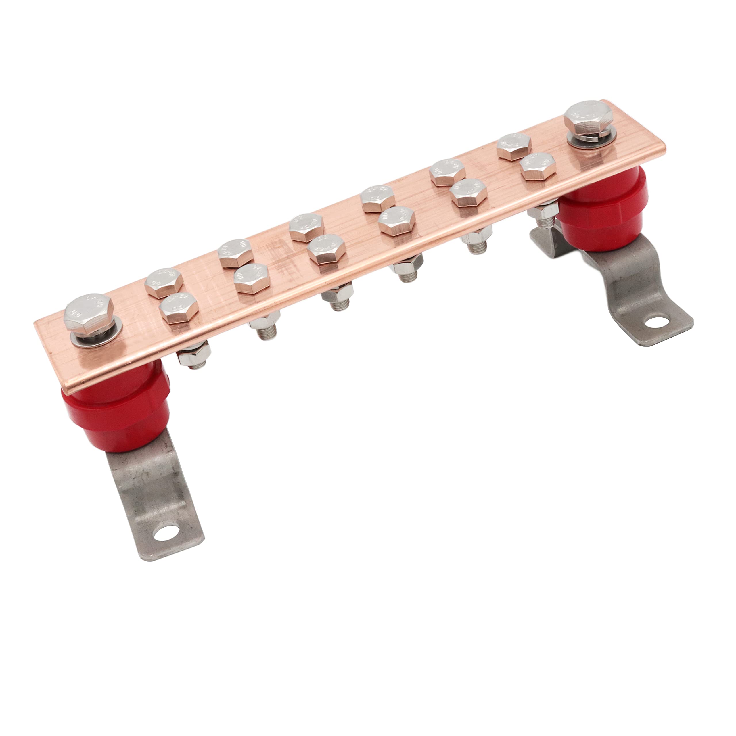 Wall Mounted Copper Ground Bar Kit, with 12 Terminal Positions,Copper ...