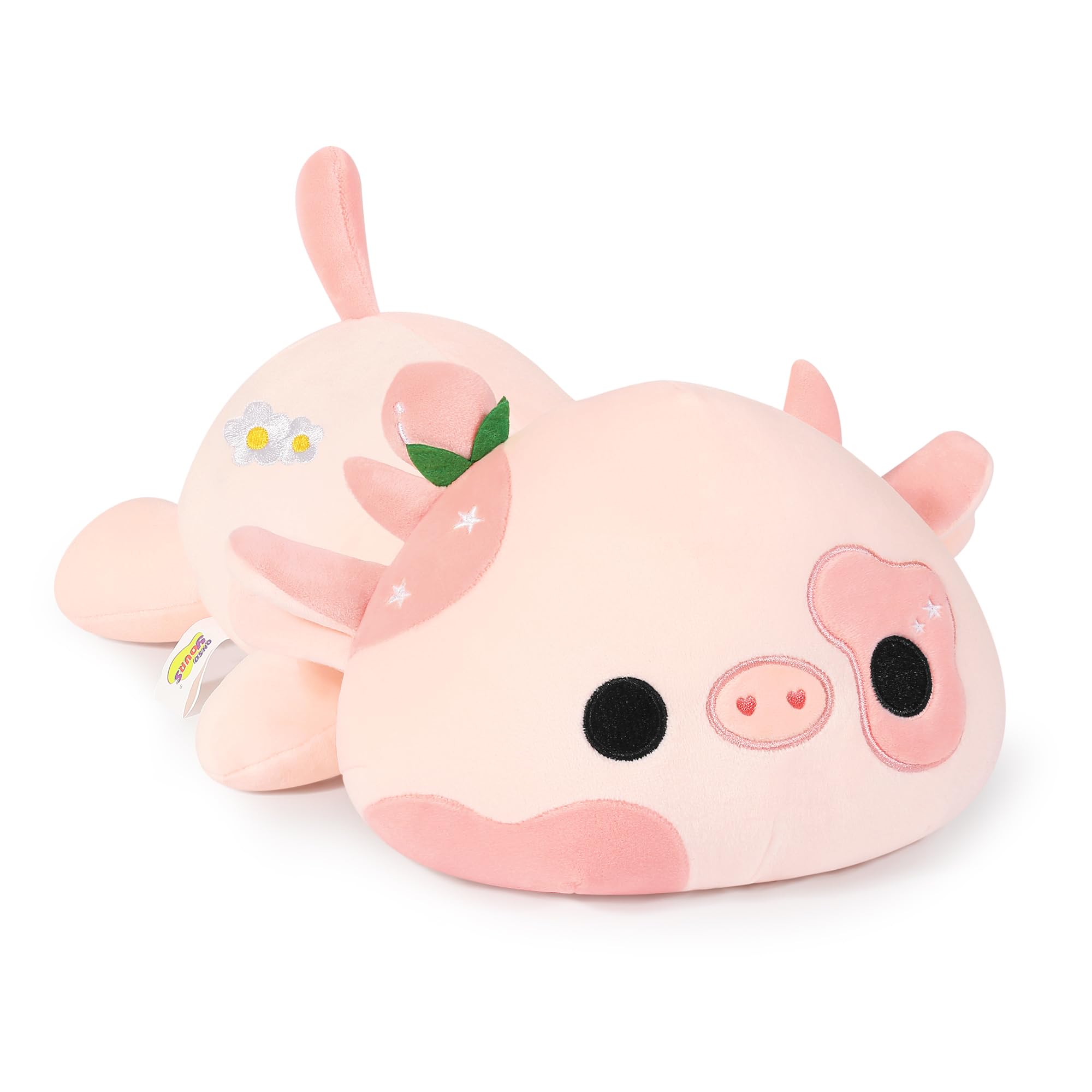 Amazon.com: Onsoyours Cute Cow Plushie, Soft Stuffed Peach Cow Squishy ...
