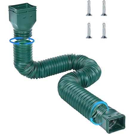 Amazon.com : POBOMVOM Rain Gutter Downspout Extensions, 21"-60 ...