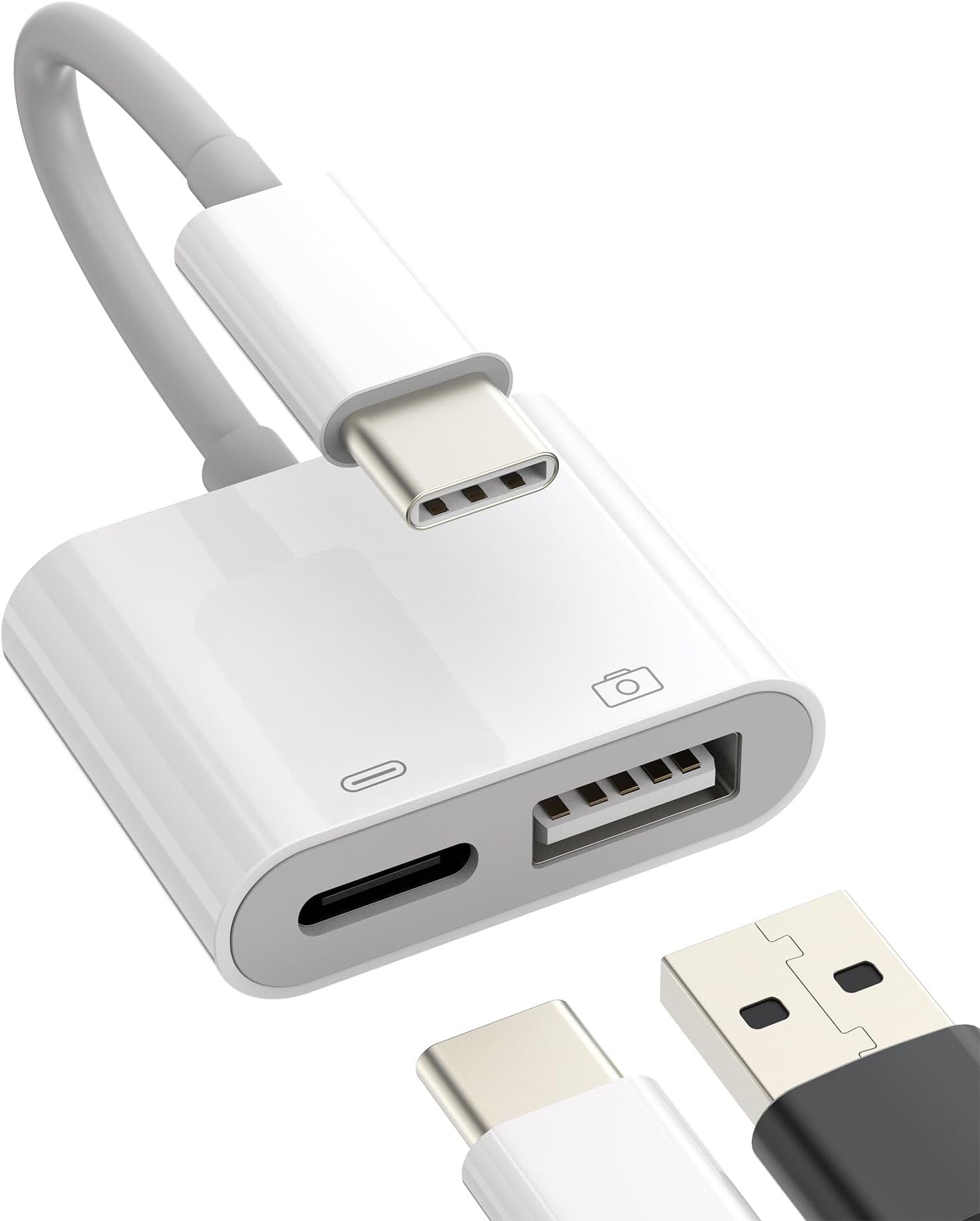 Amazon.com: USB C to USB Adapter, Type C 45 Degree Angled Converter ...