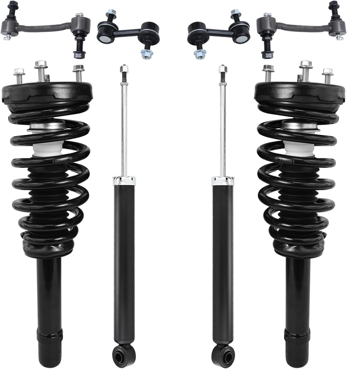 Amazon.com: Detroit Axle - Front Struts w/Coil Spring Rear Shock ...