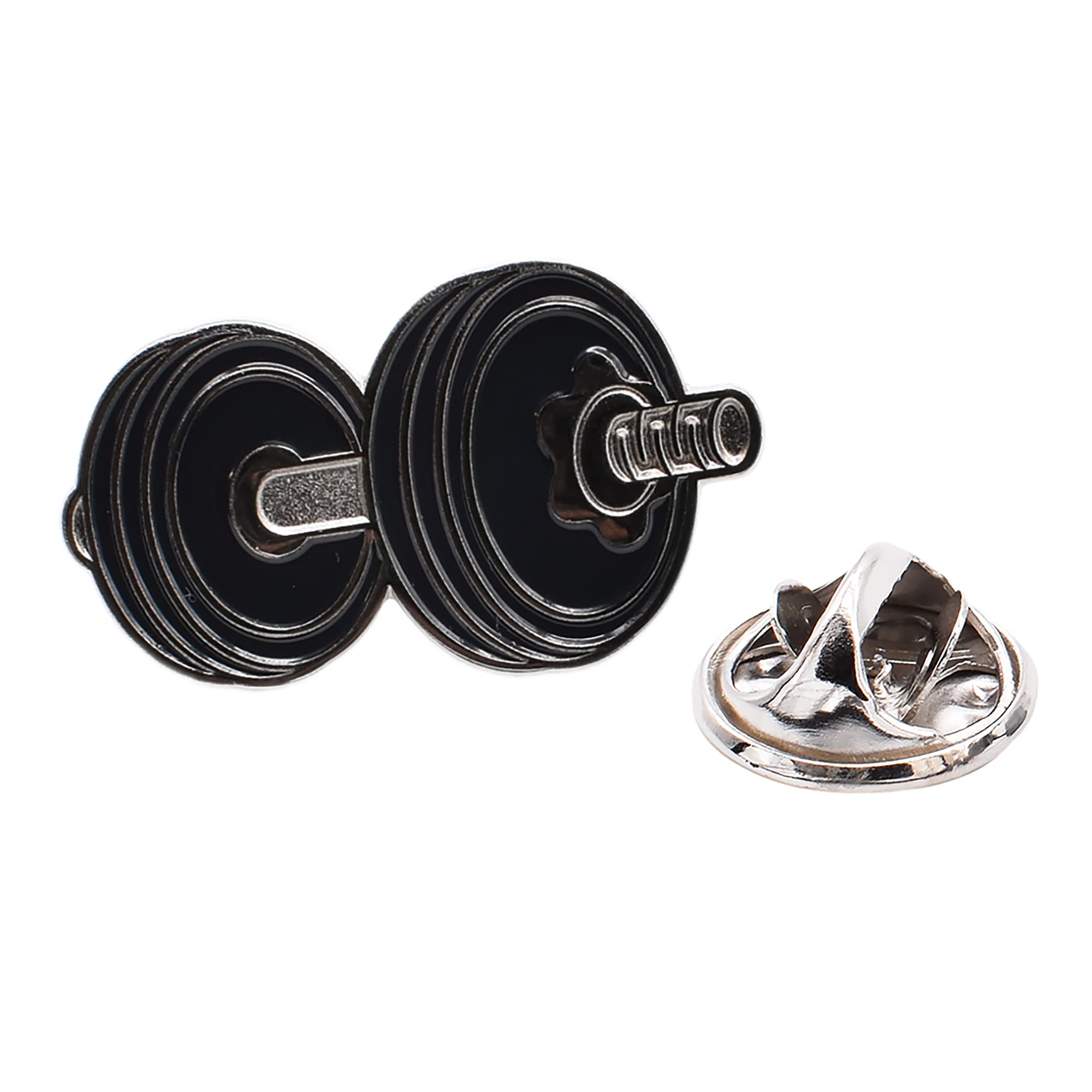 Dumbbell Weight Design Enamelled Pin Badge Tie Pin Lapel Badge : Amazon ...