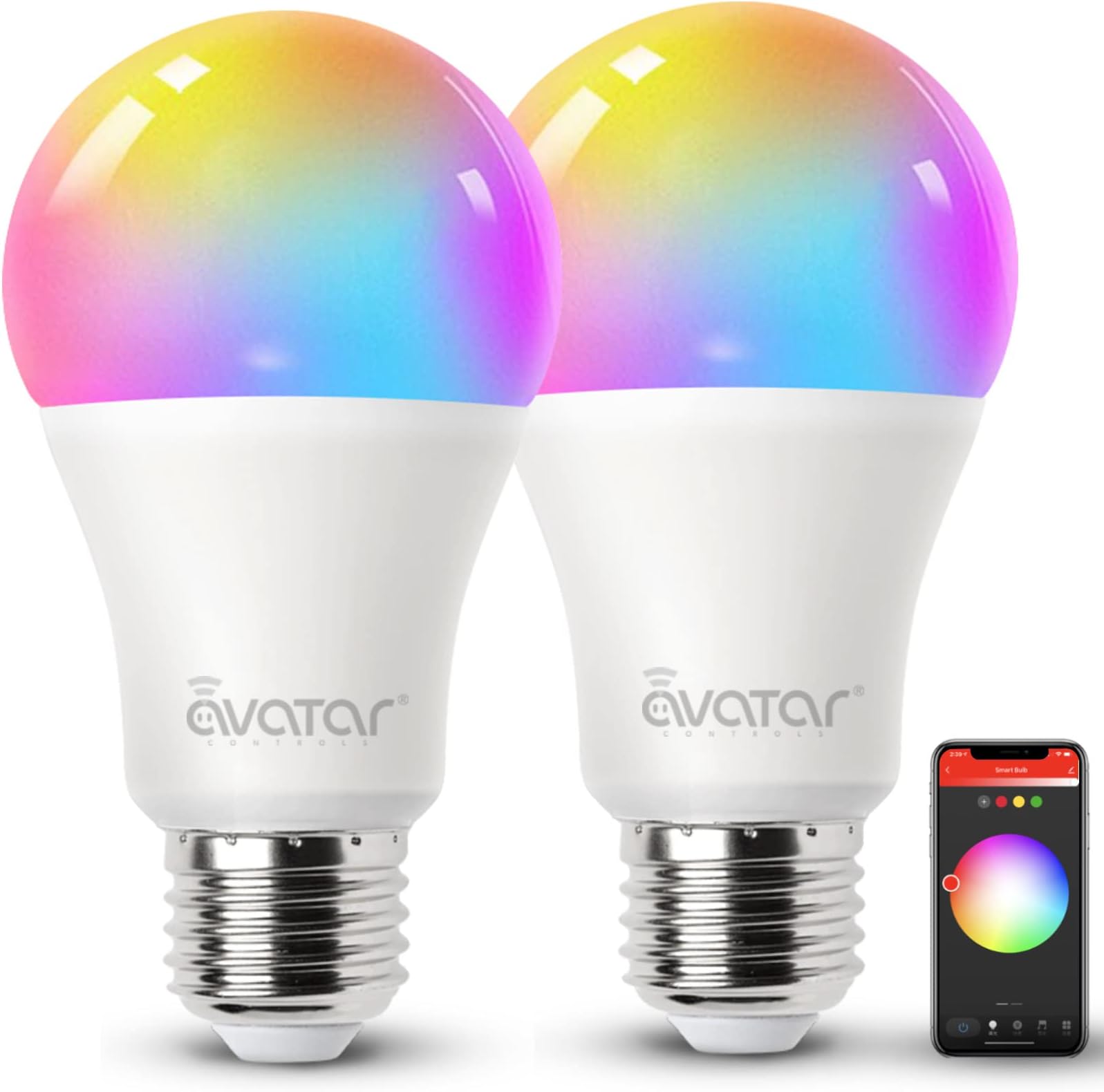Avatar Controls WiFi Smart Bulb E27 Screw, Music Sync Alexa LED Light ...
