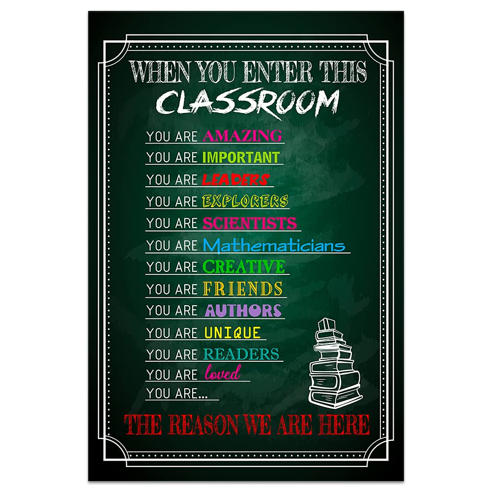 Xjf Classroom Rules Poster 12 X 18 Motivational Classroom Poster ...